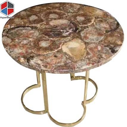 50cm Small agate dining table top|Directly stone table top factory