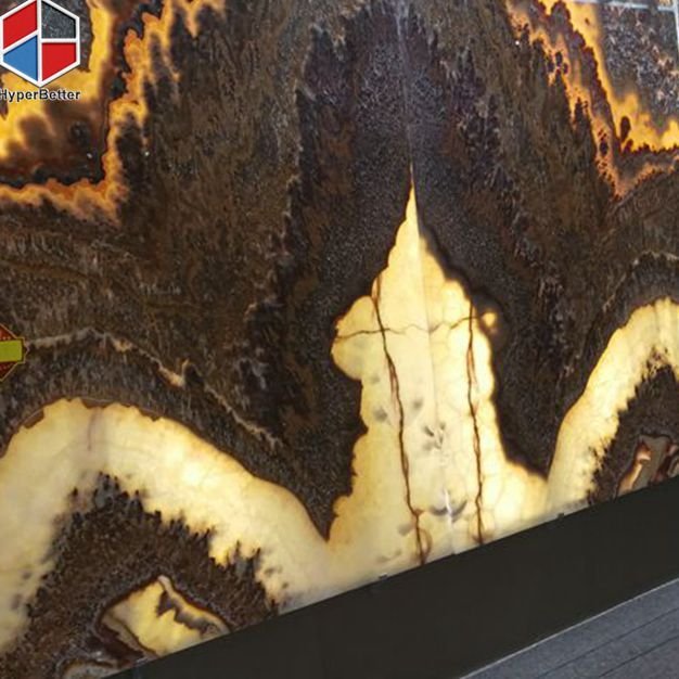 Mountain brown onyx slab | Luxury backlit onyx Maed in China