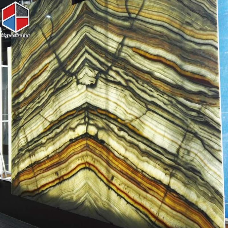 Rainbow onyx slab | Luxury backlit onyx Maed in China