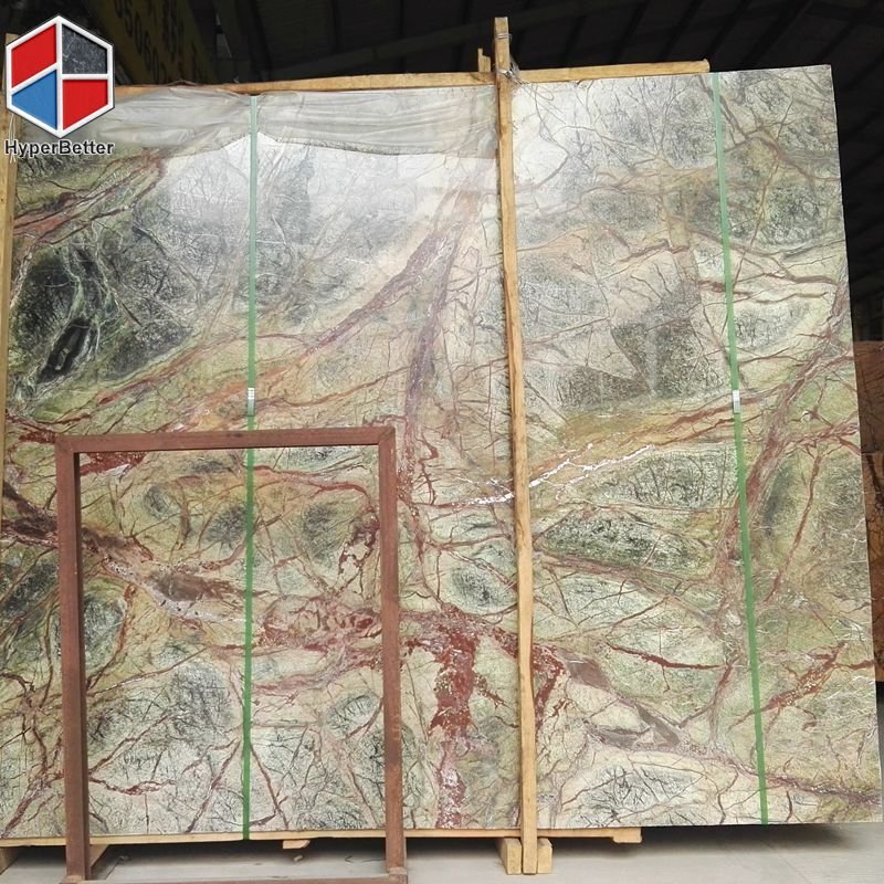 Rainforest green marble slab | Made in Xiamen Fujian China